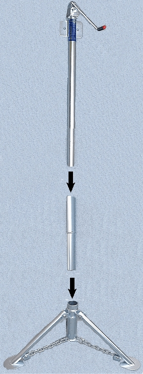 Tripod Lift Extension for use with Heavy-Duty Tripod Jacks - Rieco ...